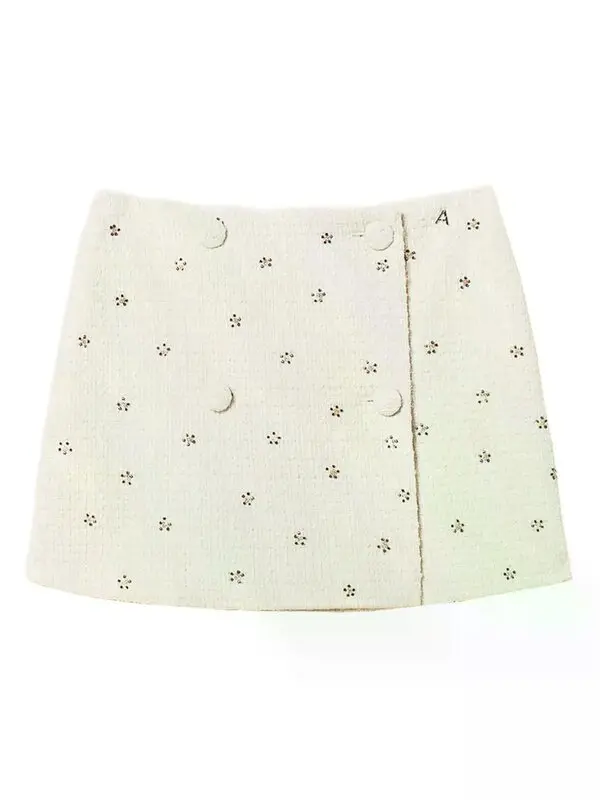 TWINSET Embellished Bouclé Mini Skirt