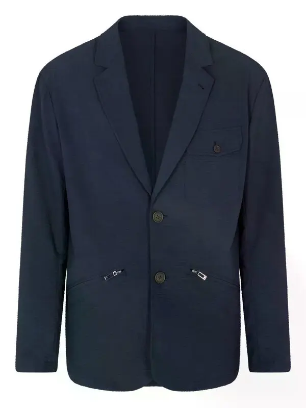 Emporio Armani Textured Zip-pockets Blazer