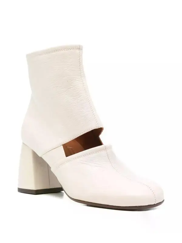 Chie Mihara 70mm Cut-out Block-heel Ankle Boots
