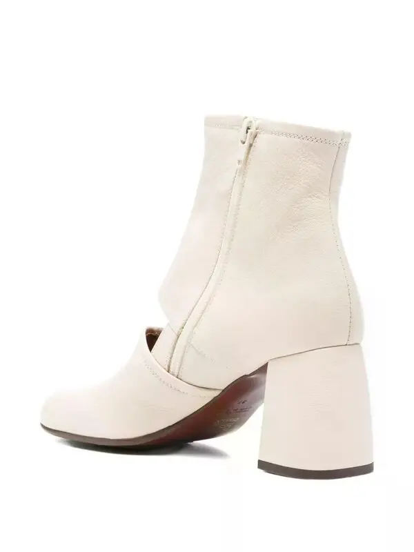 Chie Mihara 70mm Cut-out Block-heel Ankle Boots