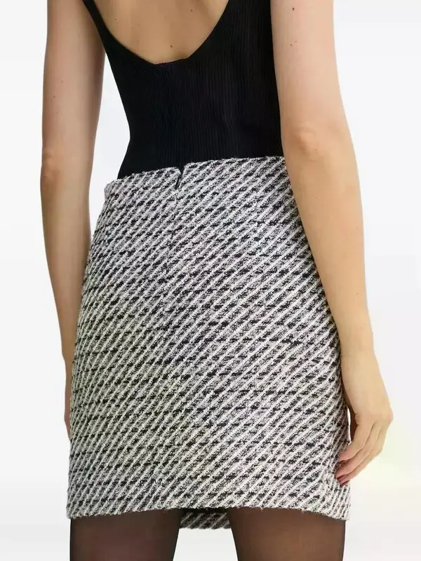 GESTUZ Tweed A-line Mini Skirt