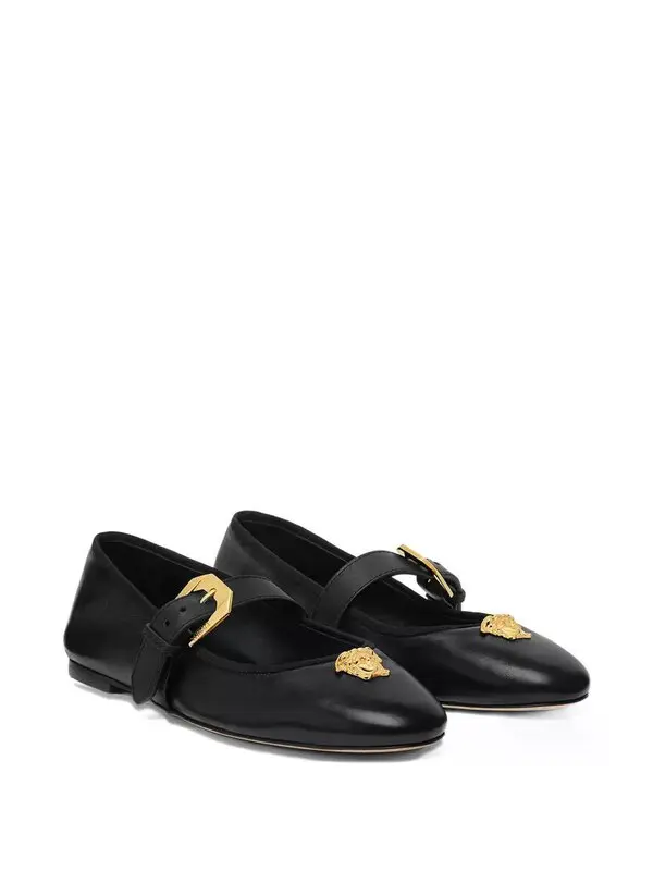 Versace Medusa-buckle Ballerina Flats