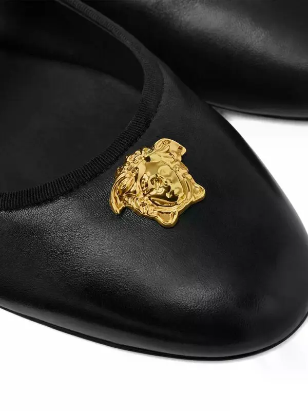 Versace Medusa-buckle Ballerina Flats