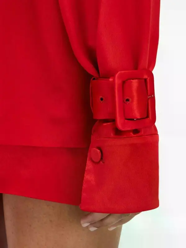 FERRAGAMO Belted Trench Coat - Red