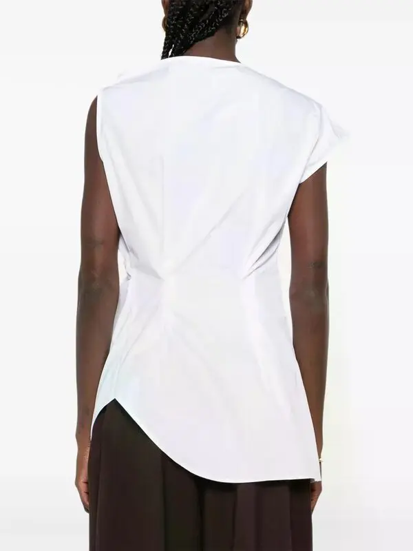 RÓHE Asymmetric Draped Top