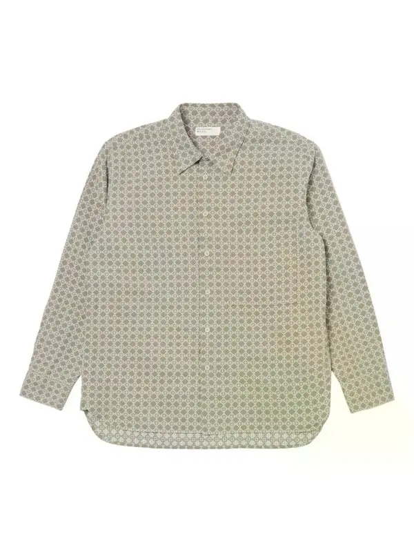 Universal Works Long-sleeve Geometric-print Shirt