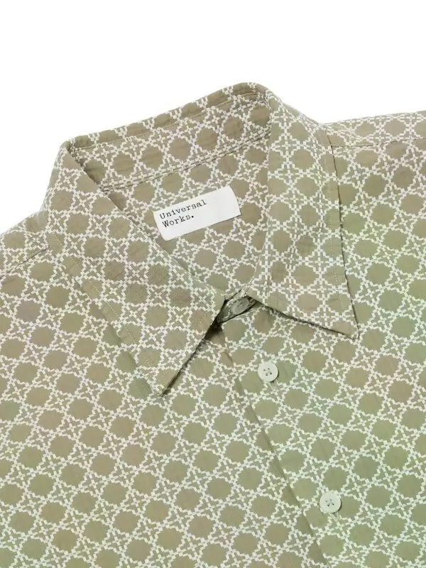 Universal Works Long-sleeve Geometric-print Shirt