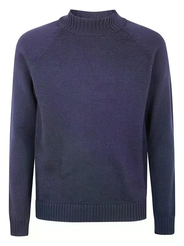 ZANONE Crew-neck Raglan-sleeves Sweater - Blue