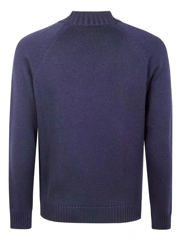 ZANONE Crew-neck Raglan-sleeves Sweater - Blue