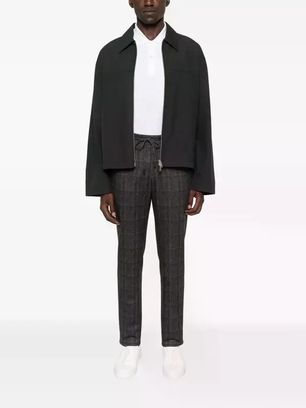 Karl Lagerfeld Checked Drawstring Trousers
