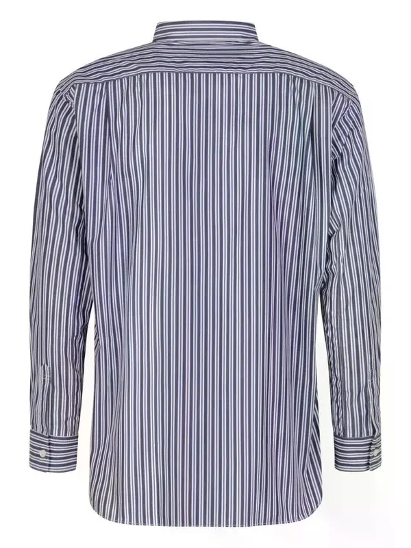 Comme Des Garçons Striped Patch-pocket Shirt