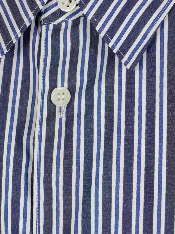 Comme Des Garçons Striped Patch-pocket Shirt