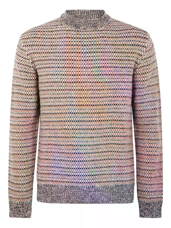 ZANONE Wool Geometric Knit Sweater - Neutrals