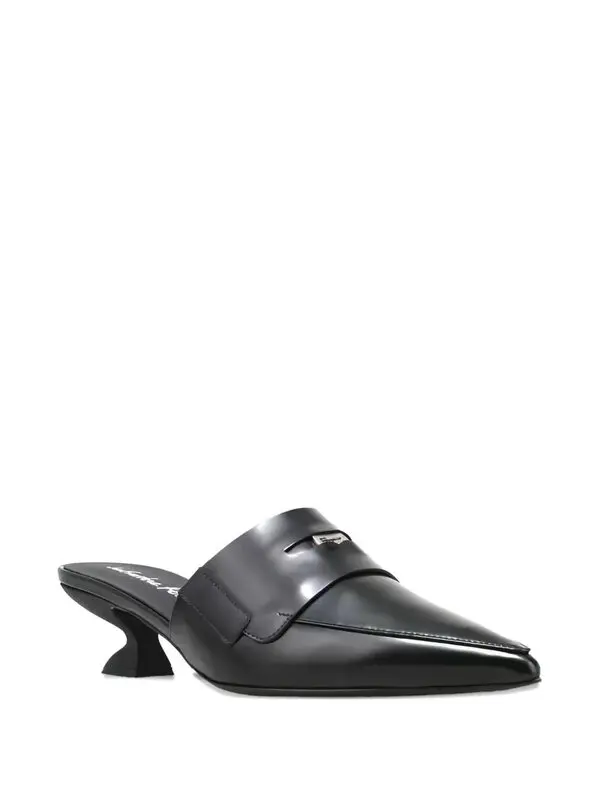 FERRAGAMO Pointed-toe Sculpted-heel Mules