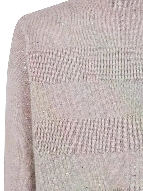 D.exterior Sequin-detailed Roll-neck Sweater - Neutrals