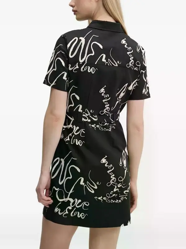 Desigual Script-print Shirt Dress