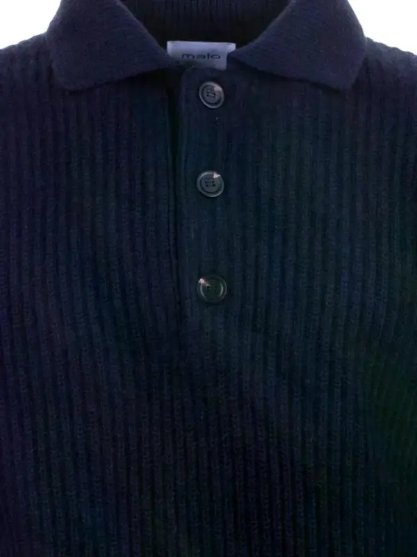 Malo Ribbed Polo Sweater