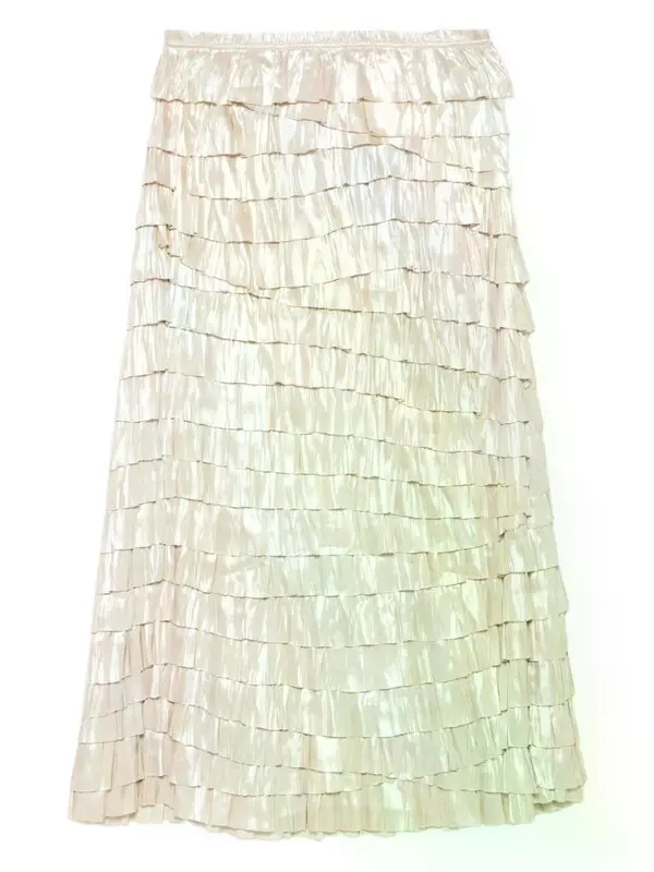 Ulla Johnson Metallic-effect Midi Skirt - Neutrals