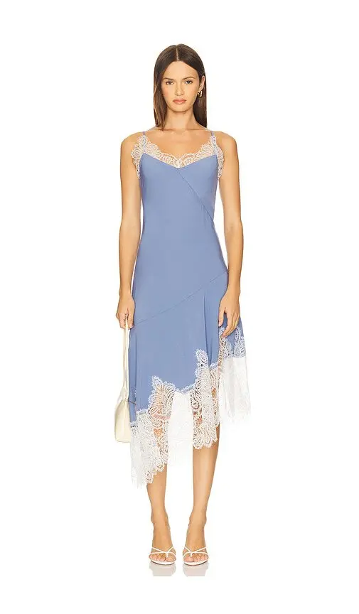 Prabal Gurung Bias Flare Hem Midi Dress - Blue