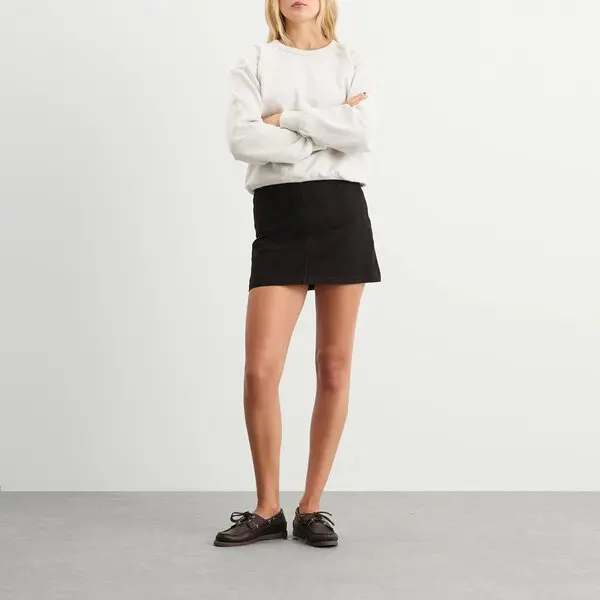 NOTHING WRITTEN Rona Suede A-line Skirt