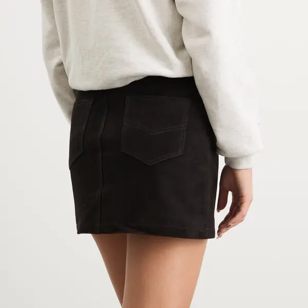 NOTHING WRITTEN Rona Suede A-line Skirt