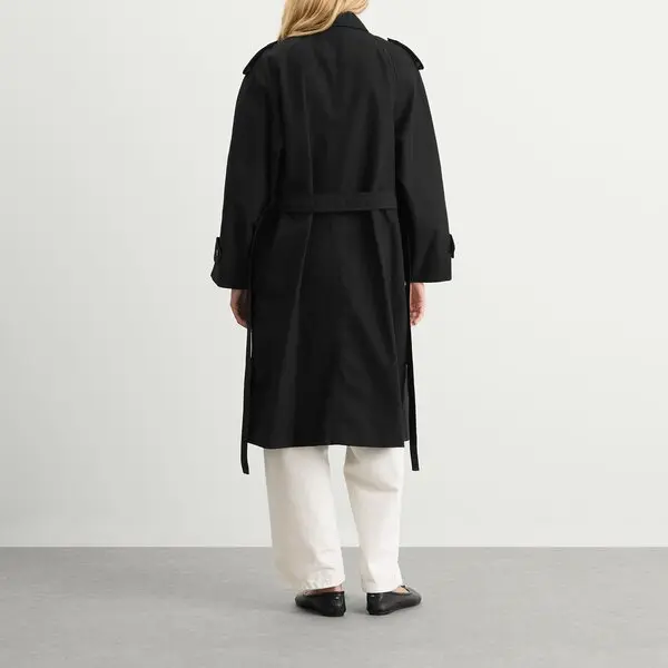 NOTHING WRITTEN Oversized Double-breasted Trench Coat
