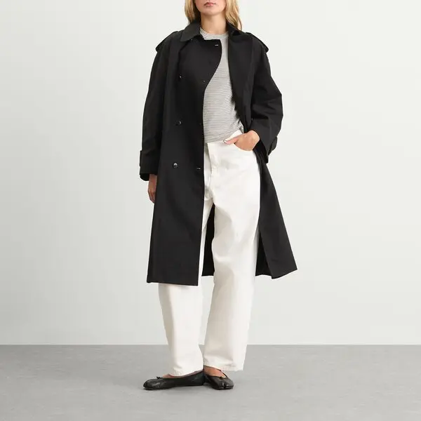 NOTHING WRITTEN Oversized Double-breasted Trench Coat