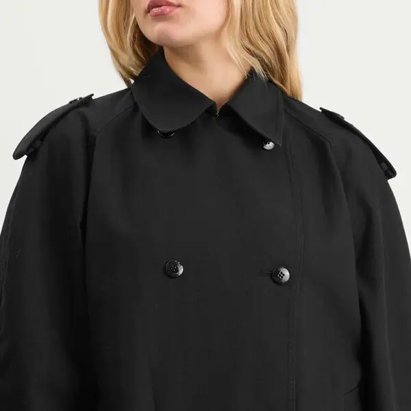 NOTHING WRITTEN Oversized Double-breasted Trench Coat