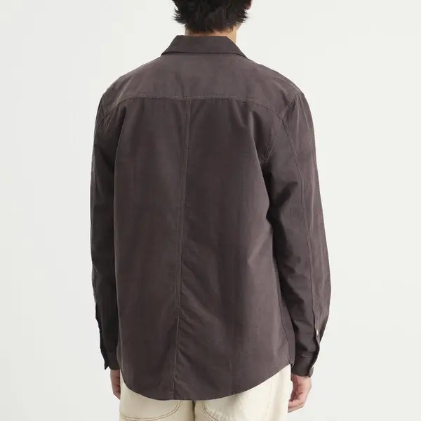 Folk Direction Babycord Shirt - Black Grape