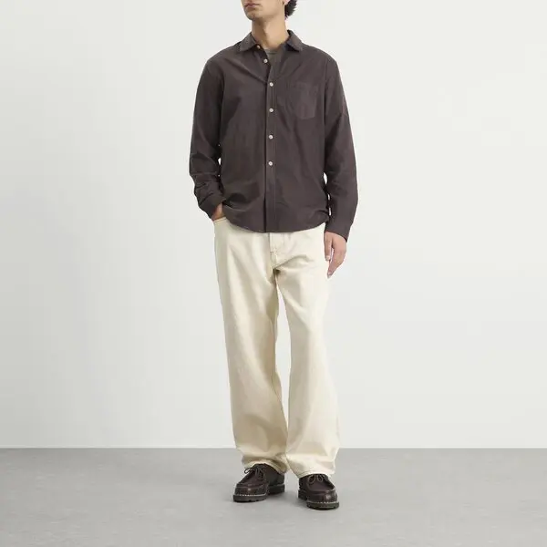 Folk Direction Babycord Shirt - Black Grape