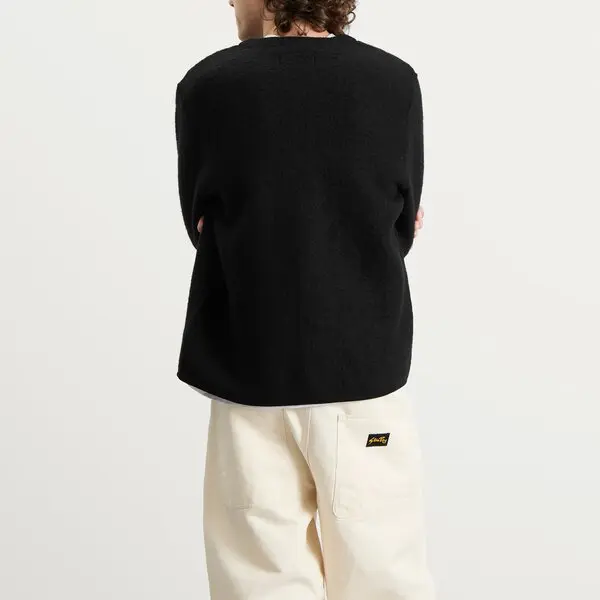 Universal Works Wool Fleece Cardigan - Black