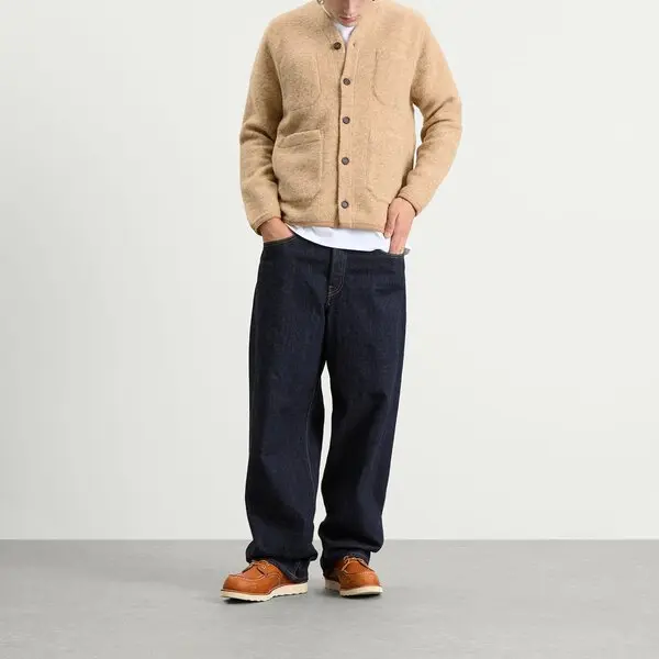 Universal Works Wool Fleece Cardigan - Fawn