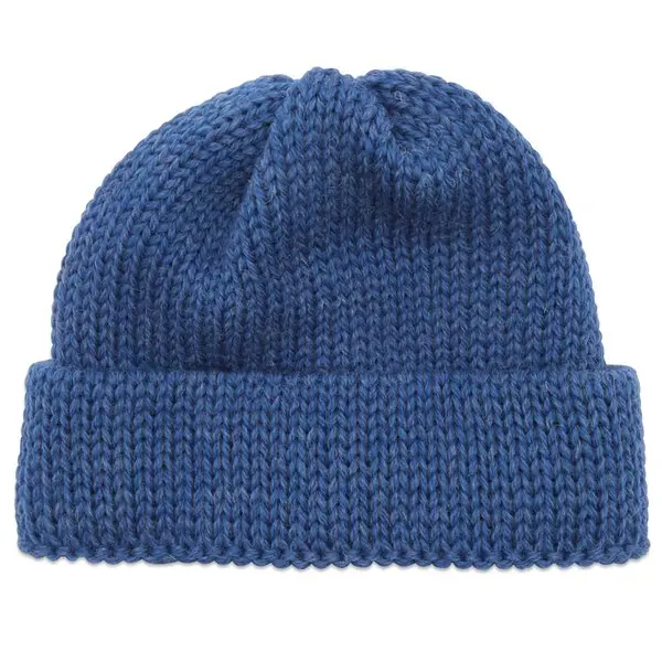 Universal Works British Wool Short Watch Cap - Work Blue