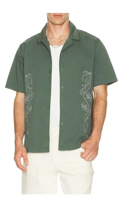 BOUND Floral Embroidery Shirt In . Also