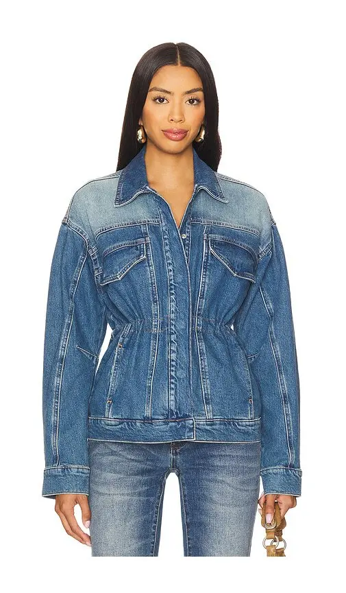 Good American Barrel Sleeve Denim Jacket