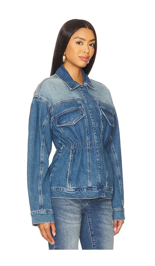 Good American Barrel Sleeve Denim Jacket