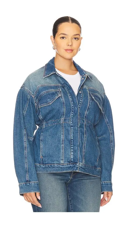 Good American Barrel Sleeve Denim Jacket