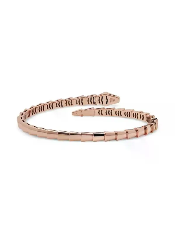 BVLGARI 18k Rose Gold Serpenti Viper Bracelet - Pink