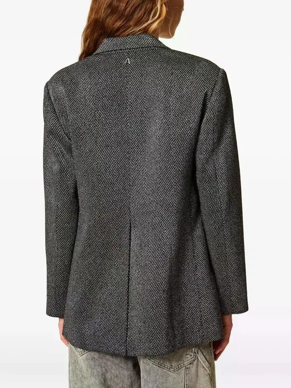 TWINSET Herringbone Double-breasted Blazer
