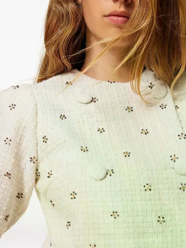 TWINSET Bouclé-texture Embellished Jacket