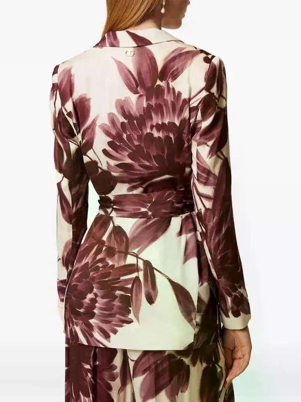 TWINSET Floral-print Belted Blazer