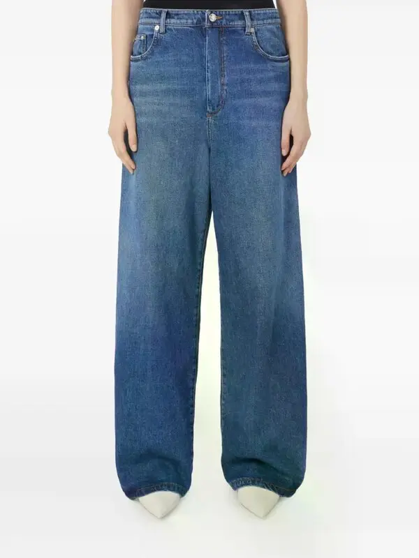 Sportmax Side-split Wide-leg Jeans