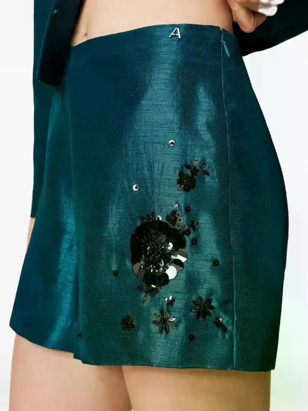 TWINSET Embroidered Sequin Embellished Shorts