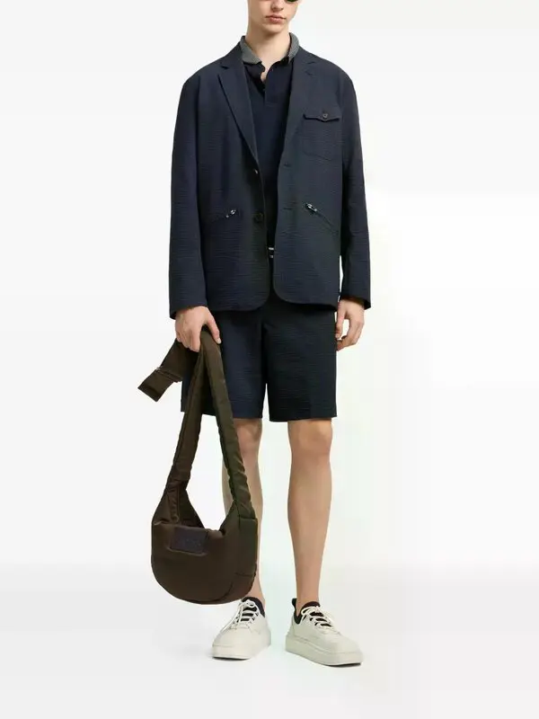 Emporio Armani Textured Zip-pockets Blazer