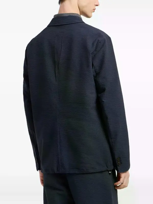 Emporio Armani Textured Zip-pockets Blazer