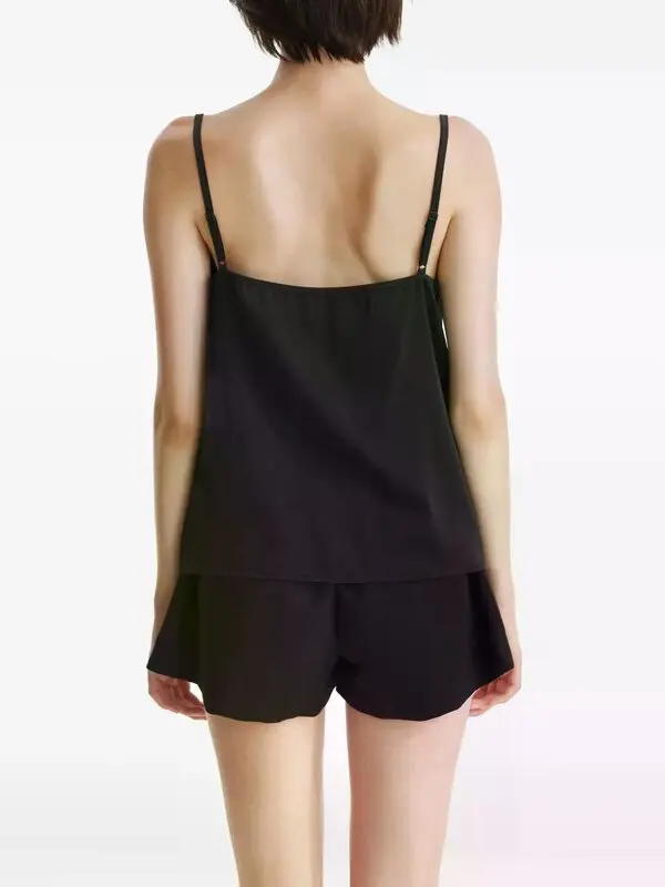 2310 STUDIO Lace-paneled Top - Black