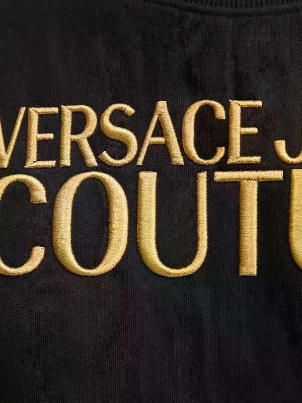 Versace Logo Embroidered Crew Neck Sweatshirt