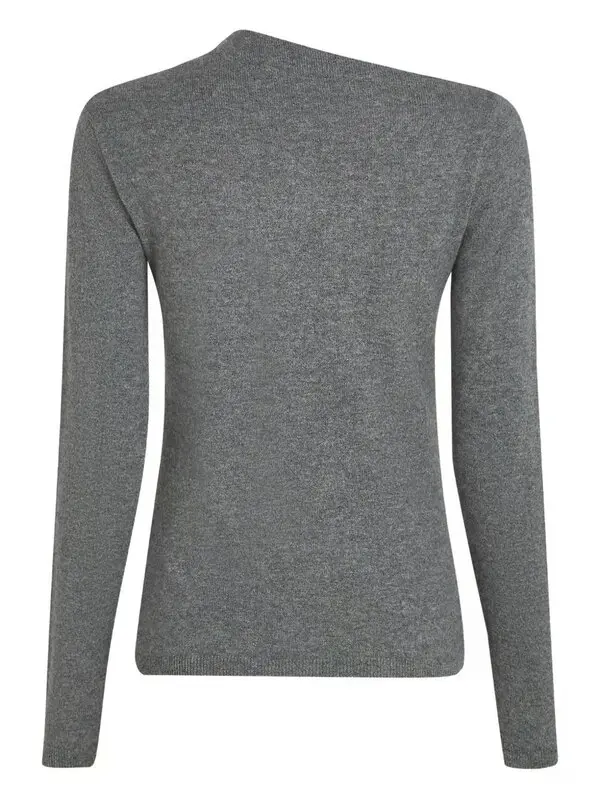 Karl Lagerfeld Asymmetric Logo Cashmere Sweater