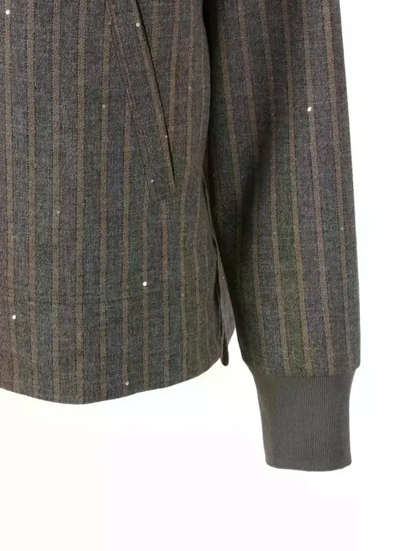 Lorena Antoniazzi Pinstripe Sequin-embellished Jacket