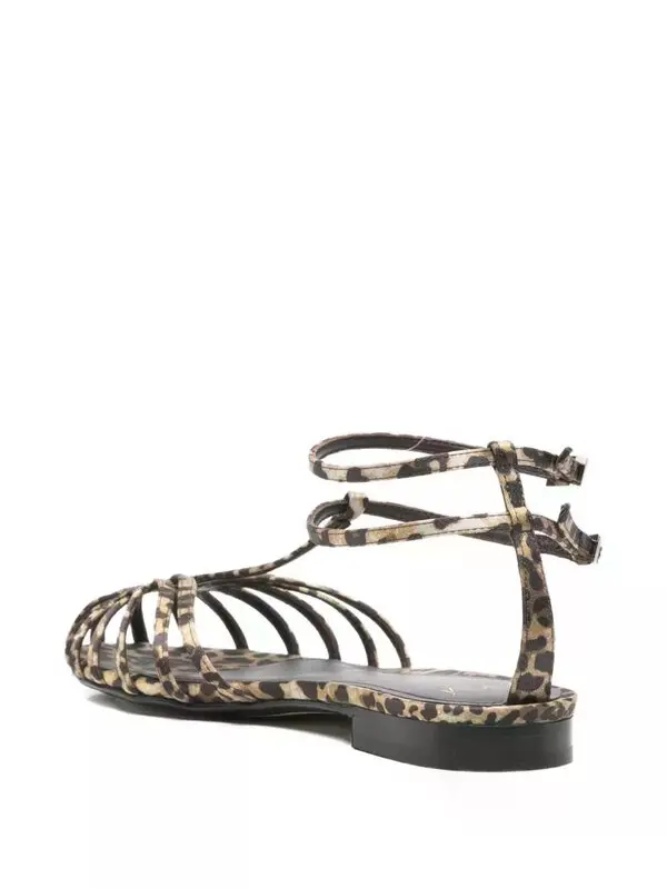 ALEVI MILANO Leopard-print Caged Sandals
